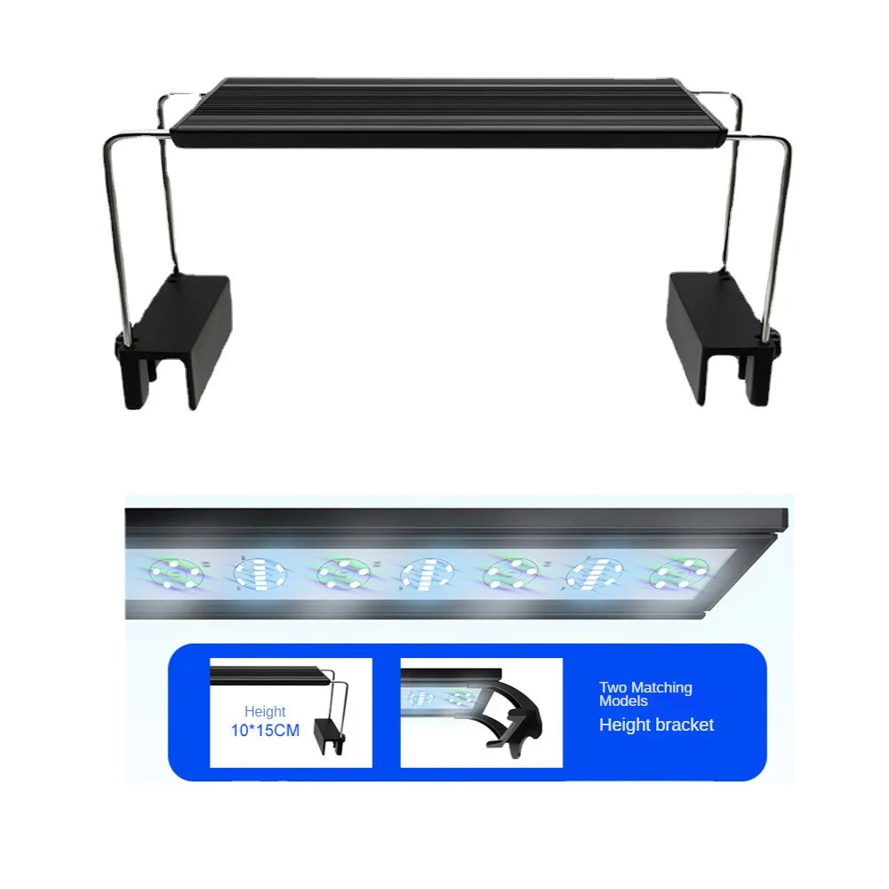 Dual Bracket Waterproof LED Aquarium Light with Phone Control – PlantedPro
