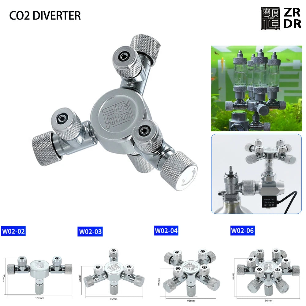 Stainless Steel Multi-Channel CO2 Separator & Distributor for Aquariums ...